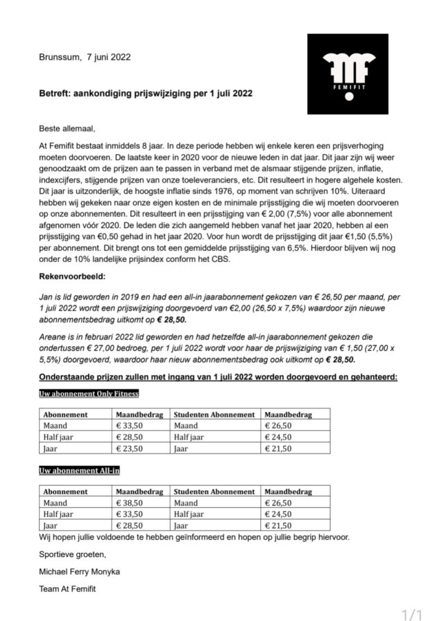 Femifit | Fitnesscentra Brunssum